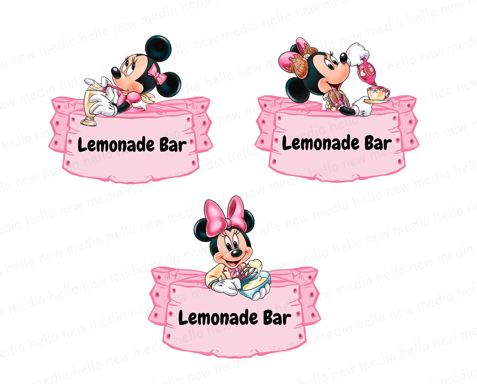 Printable Minnie Mouse Party Drink Label, Minnie Mouse Party Beverage ...