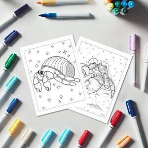 20 CRAB Printable Coloring Pages for Kids, Toddler Coloring Book ...