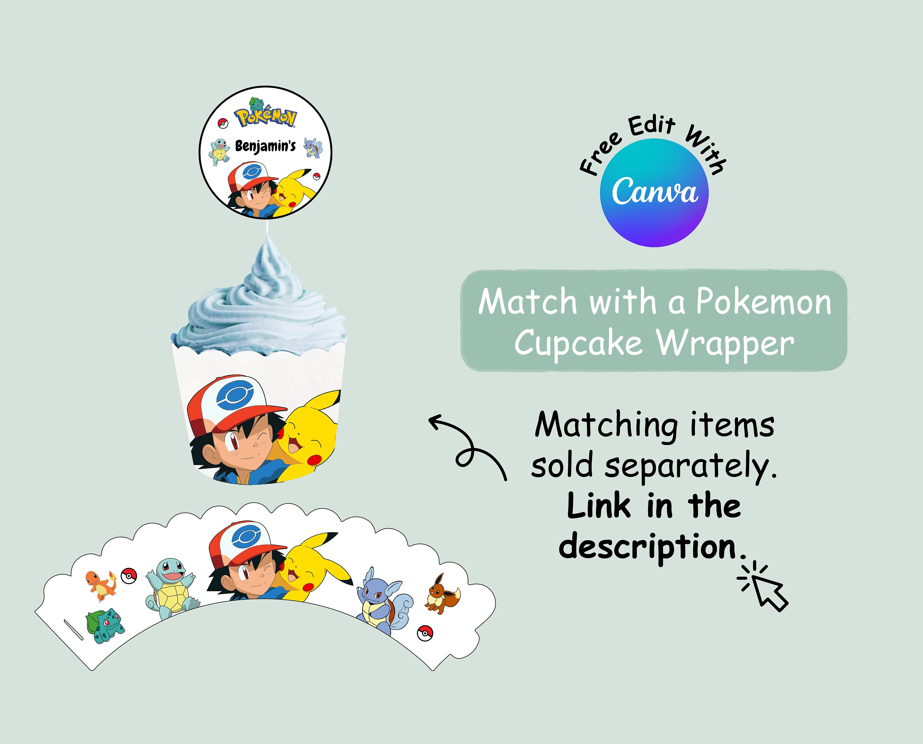 Editable Pokemon Birthday Food Tags, Pikachu Party Buffet Label, Kids ...