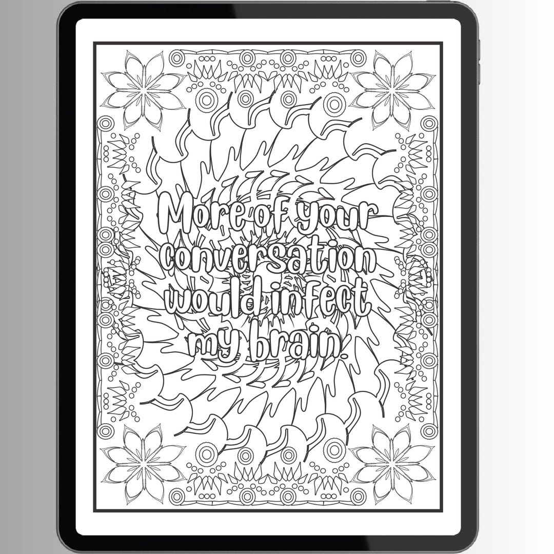 Anxiety Relief Coloring Pages for Adults Motivational Printable Pages ...