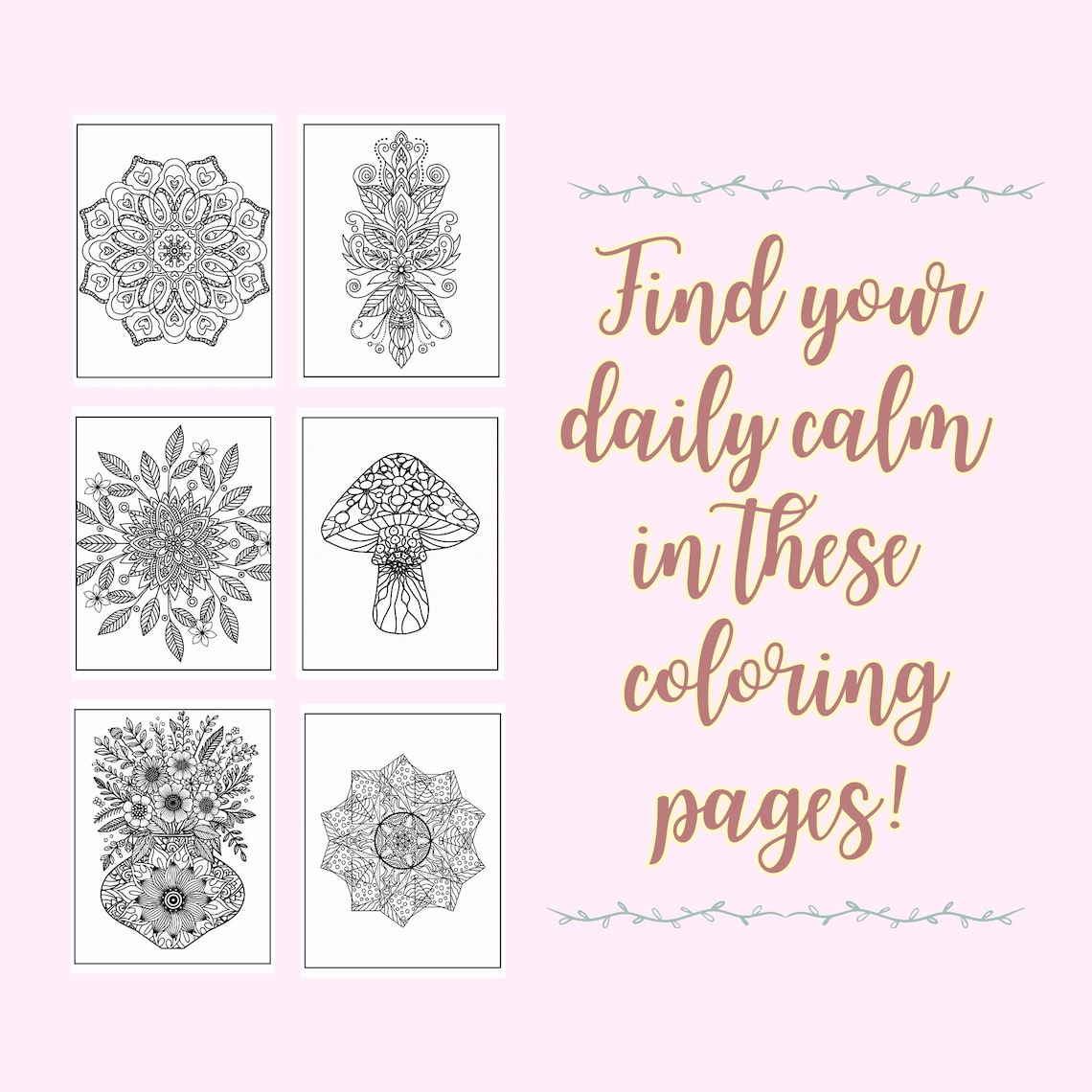 Mental Health Coloring Sheets 2025, Calming & Mindful Color Pages ...