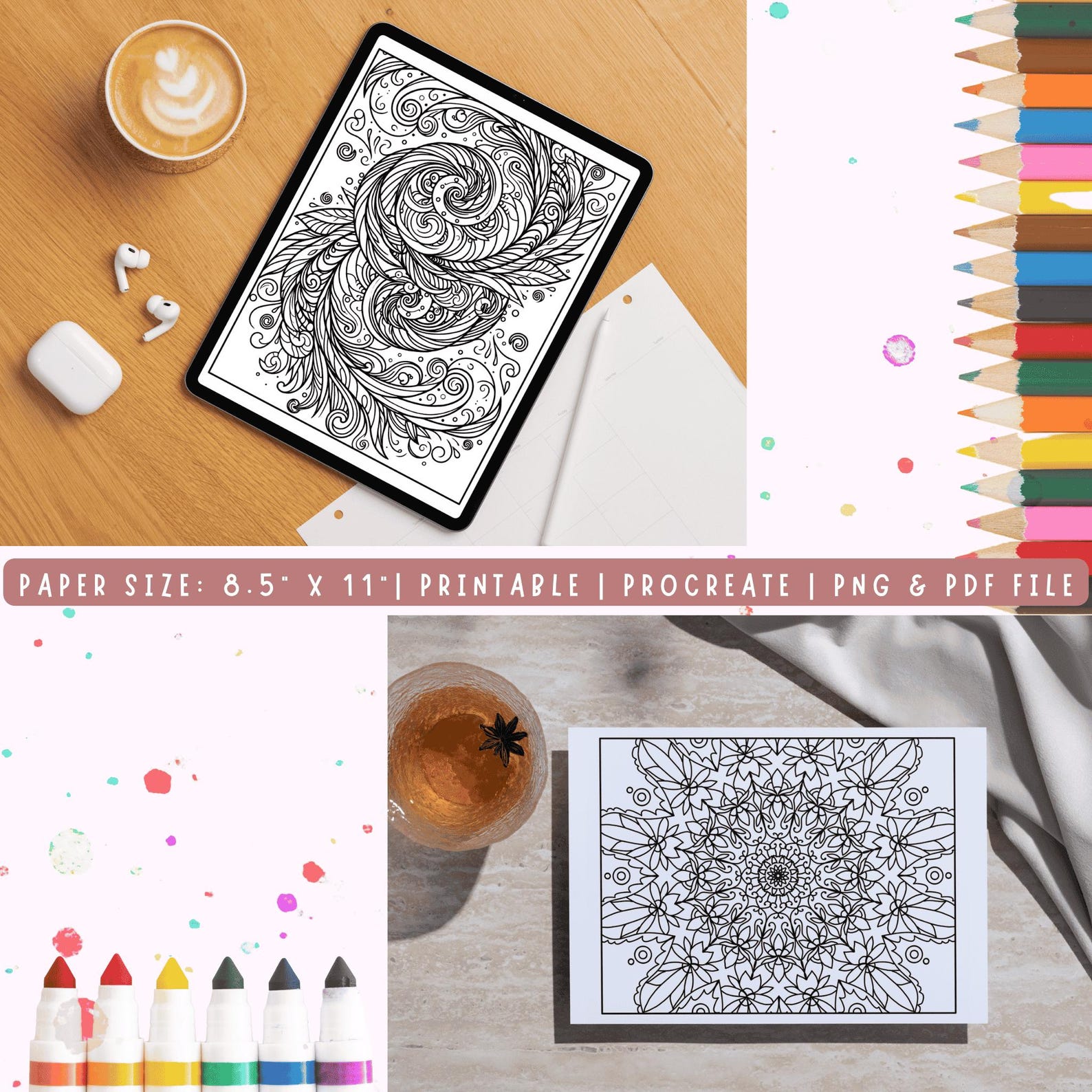 Mental Health Coloring Sheets 2025, Calming & Mindful Color Pages ...