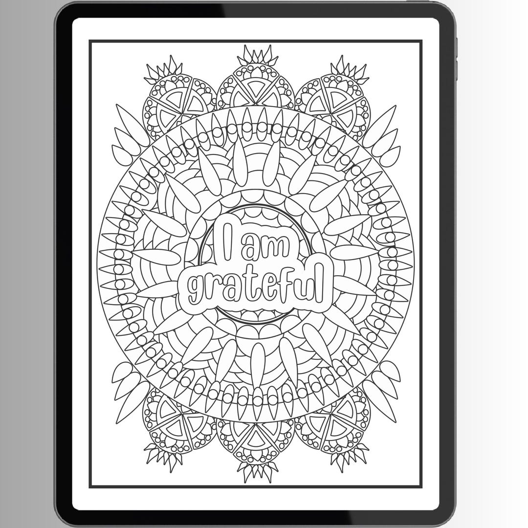 Anxiety Relief Coloring Pages for Adults | Printable Mindfulness & Anti ...