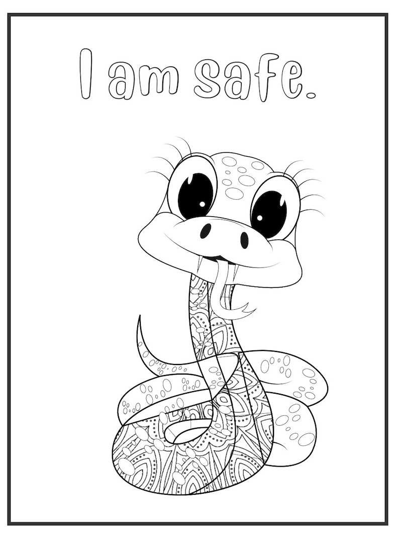 Anxiety Coloring Pages for Kids Color Pages That Help Kids Manage ...