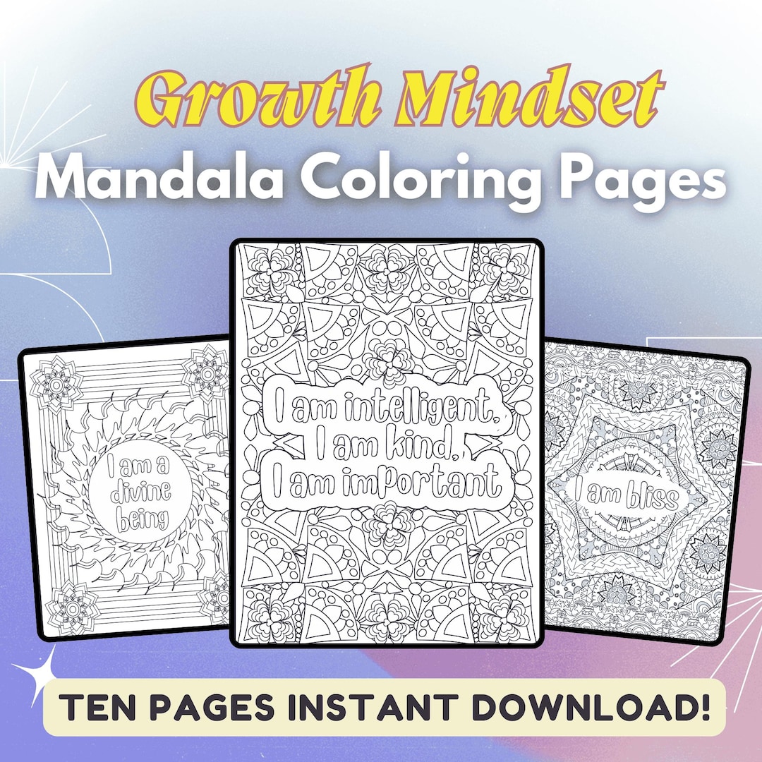 Manifestation Coloring Pages, Printable Positive Affirmations for ...