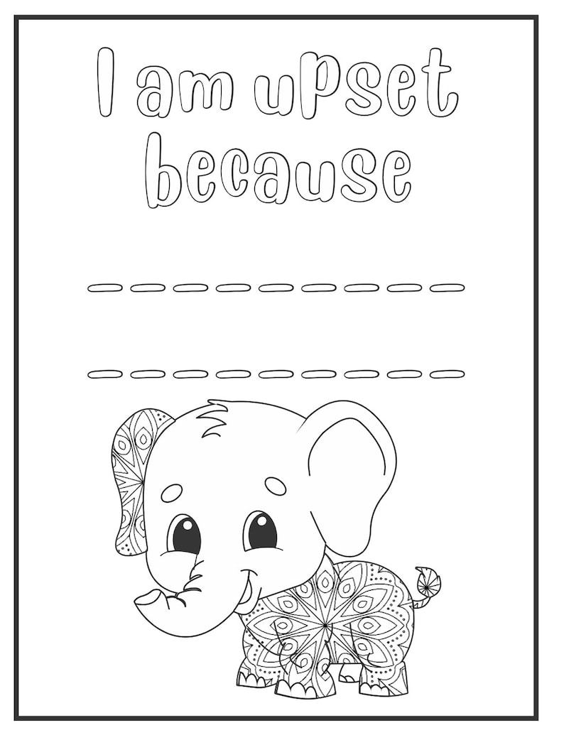 Anxiety Coloring Pages for Kids Color Pages That Help Kids Manage ...
