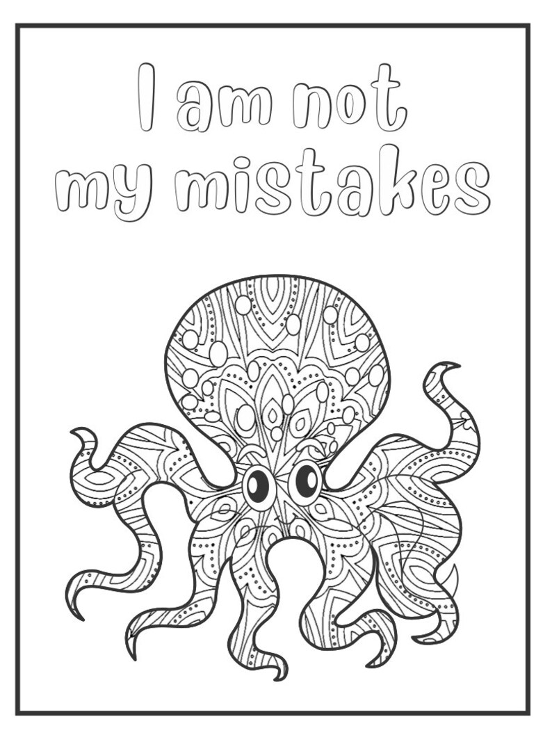 Anxiety Coloring Pages for Kids Color Pages That Help Kids Manage ...