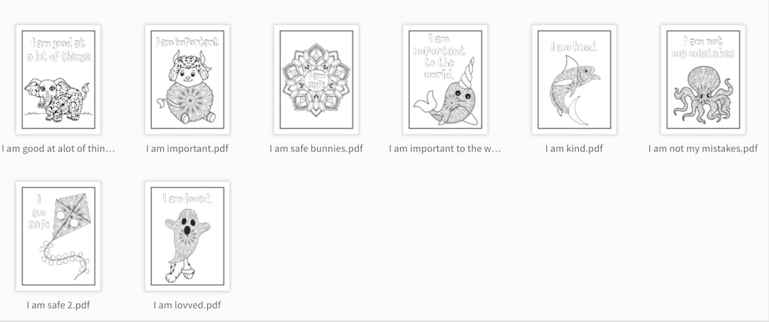 Coloring Pages for Kids Color Pages That Help Kids Manage Anxious ...