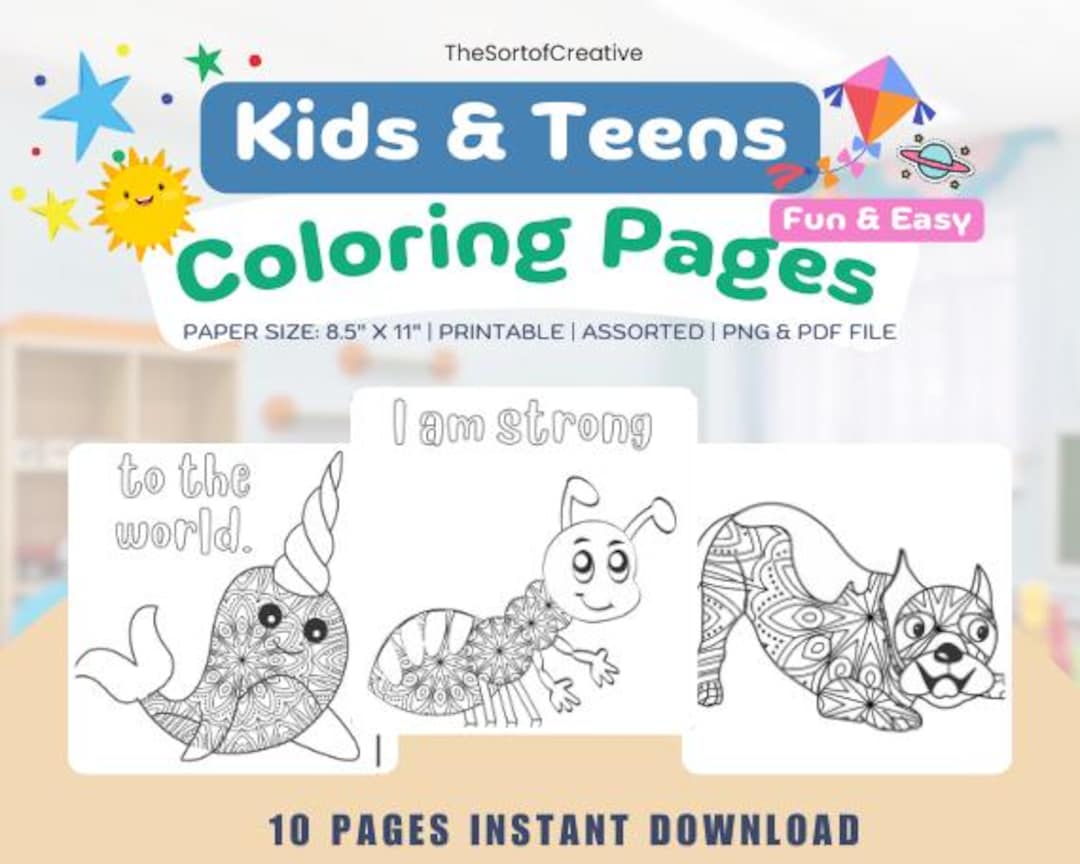 Simple & Fun Coloring Pages for Kids, Easy Hands-on Activity to Boost ...