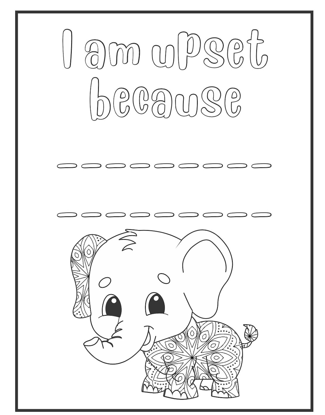 Anxiety Coloring Pages for Kids Color Pages That Help Kids Manage ...