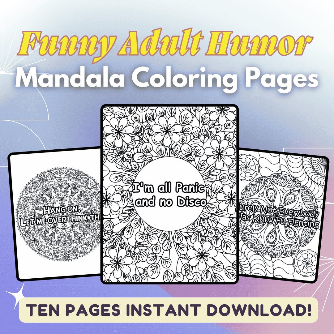 Sassy & Savage Coloring Pages, Hilarious Adult Insult Printables for a ...
