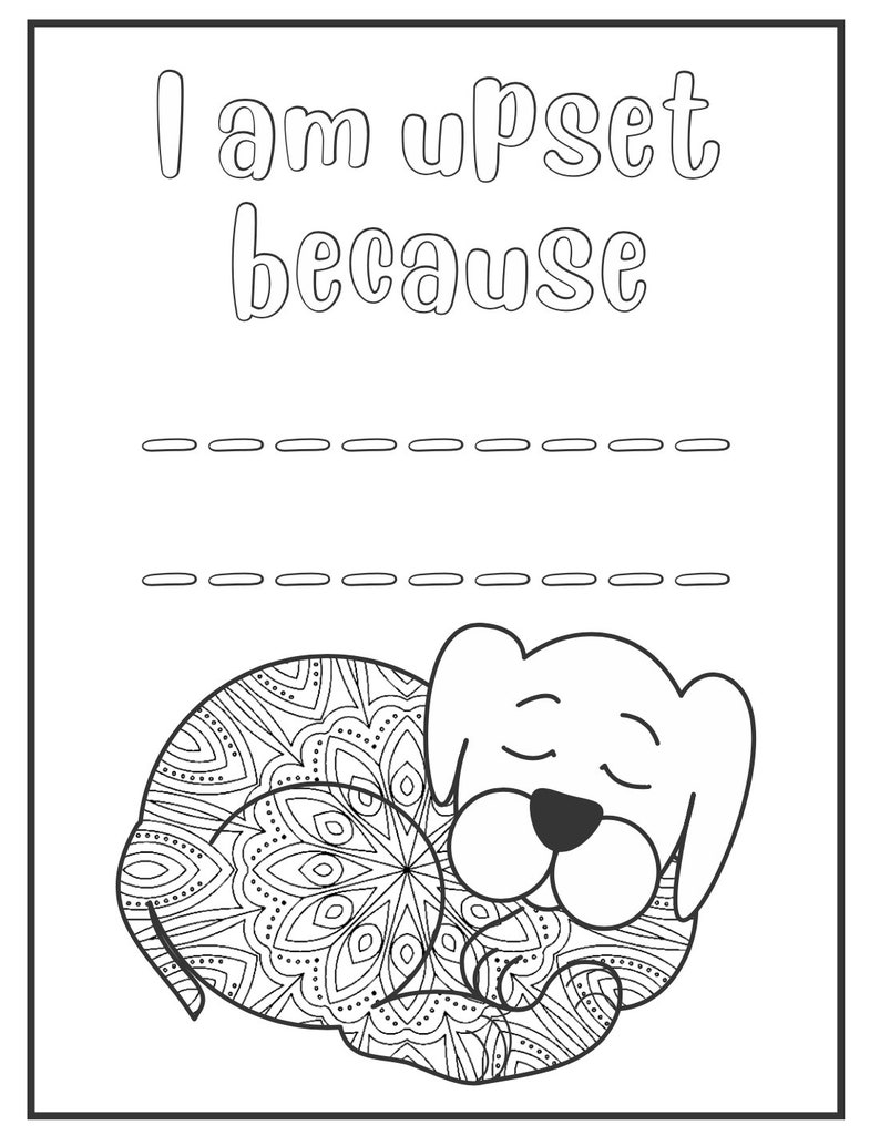 Anxiety Coloring Pages for Kids Color Pages That Help Kids Manage ...
