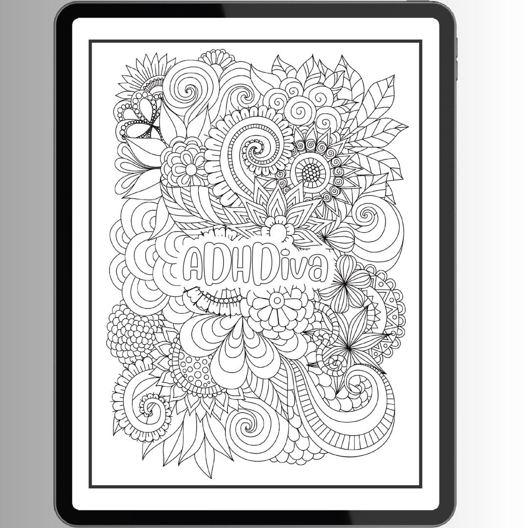 Anxiety Relief Coloring Pages for Adults | Printable Mindfulness & Anti ...