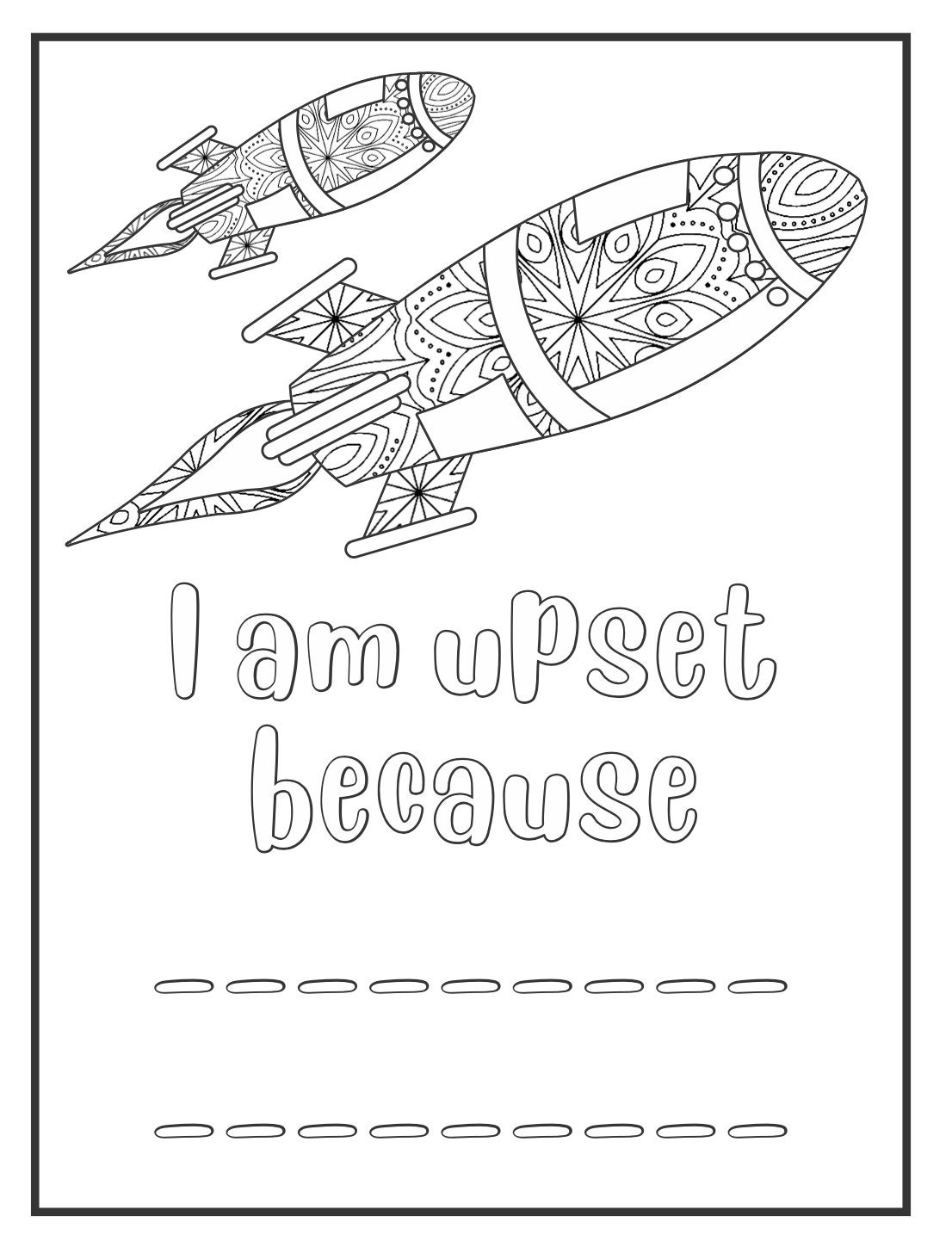 Anxiety Coloring Pages for Kids Color Pages That Help Kids Manage ...