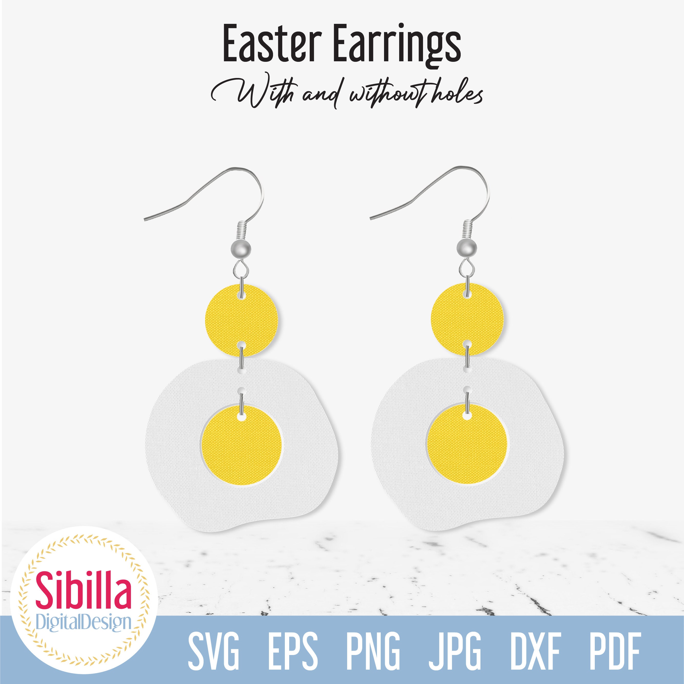 Cute Easter Earrings SVG Bundle, Bunny Faux Leather Earrings SVG ...