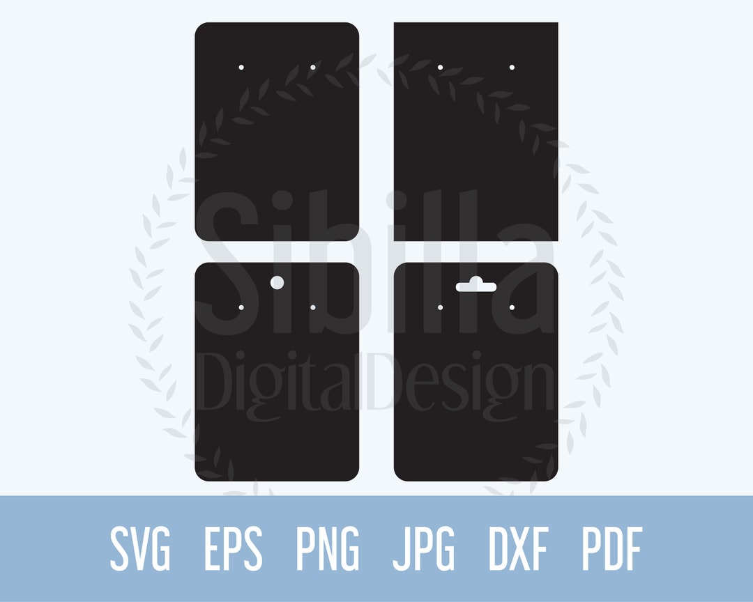 Earring Display Svg, Earring Card Svg, Basic Earring Card, Earring ...