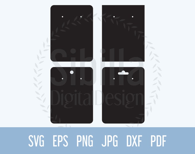 Earring Display Card Svg | Earring Svg | Earring Display Card Cut File ...