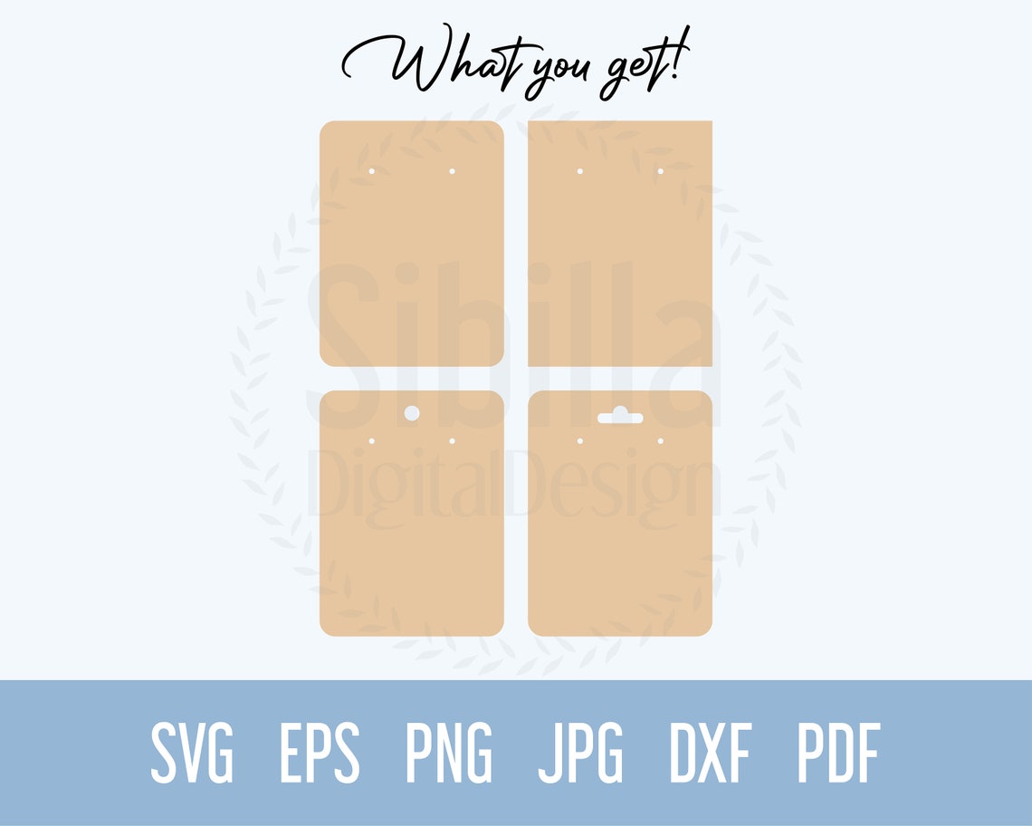Earring Display Svg Earring Card Svg Earring Card Earring - Etsy
