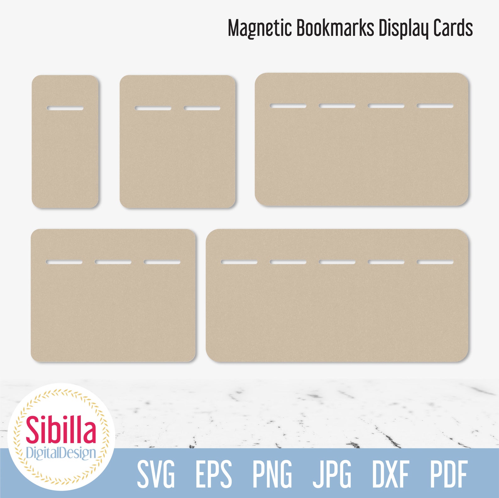 Magnetic Bookmark SVG Bundle, DIY Book Mark Faux Leather SVG Template ...