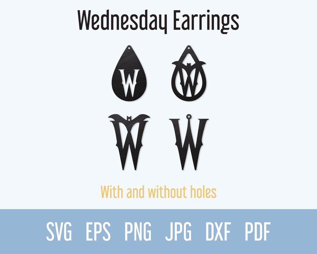 Wednesday Earrings Svg Faux Leather Svg Leather Earrings - Etsy