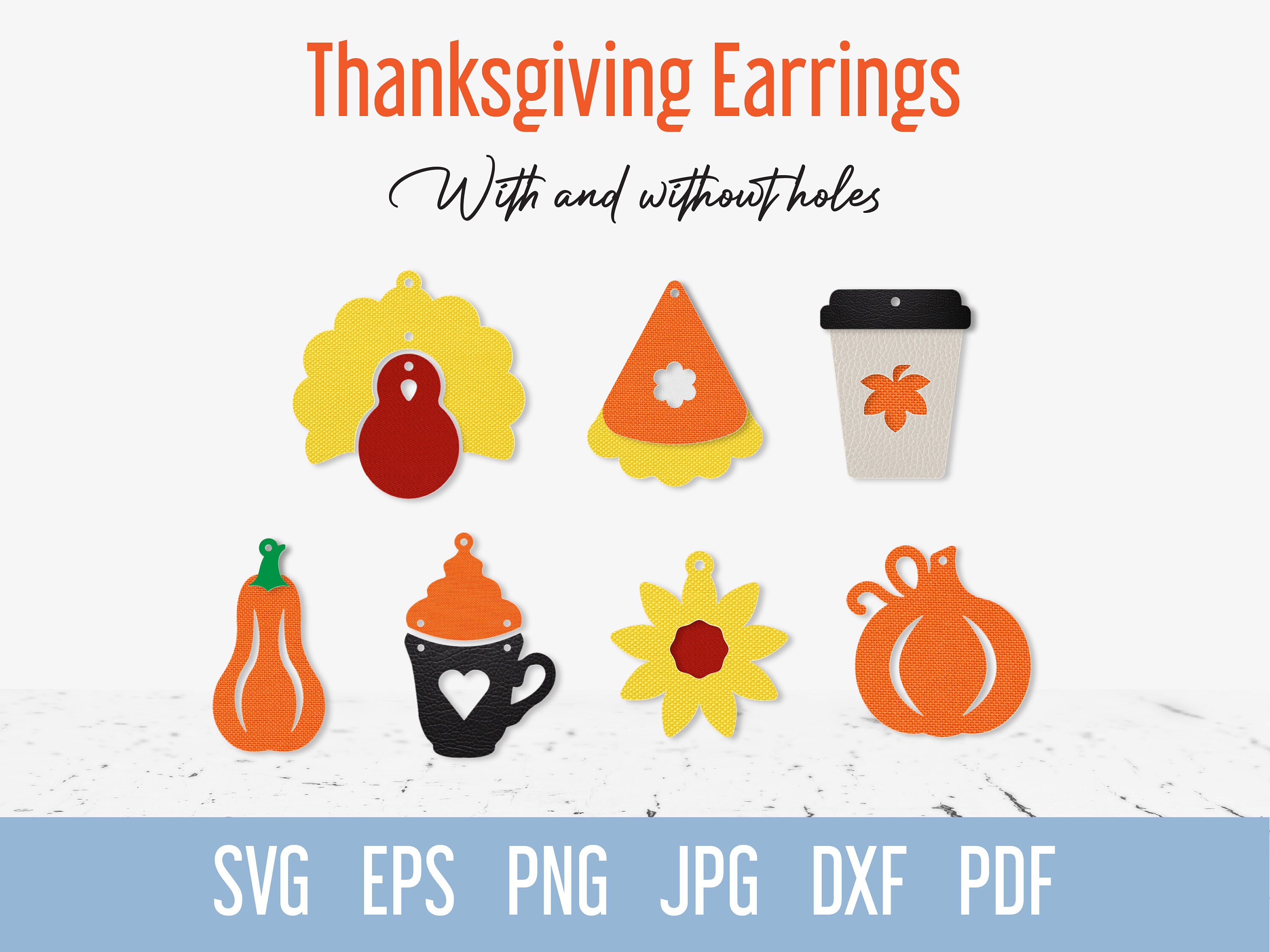 Fall Earring SVG Bundle, Autumn Earring Template Svg, Thanksgiving ...