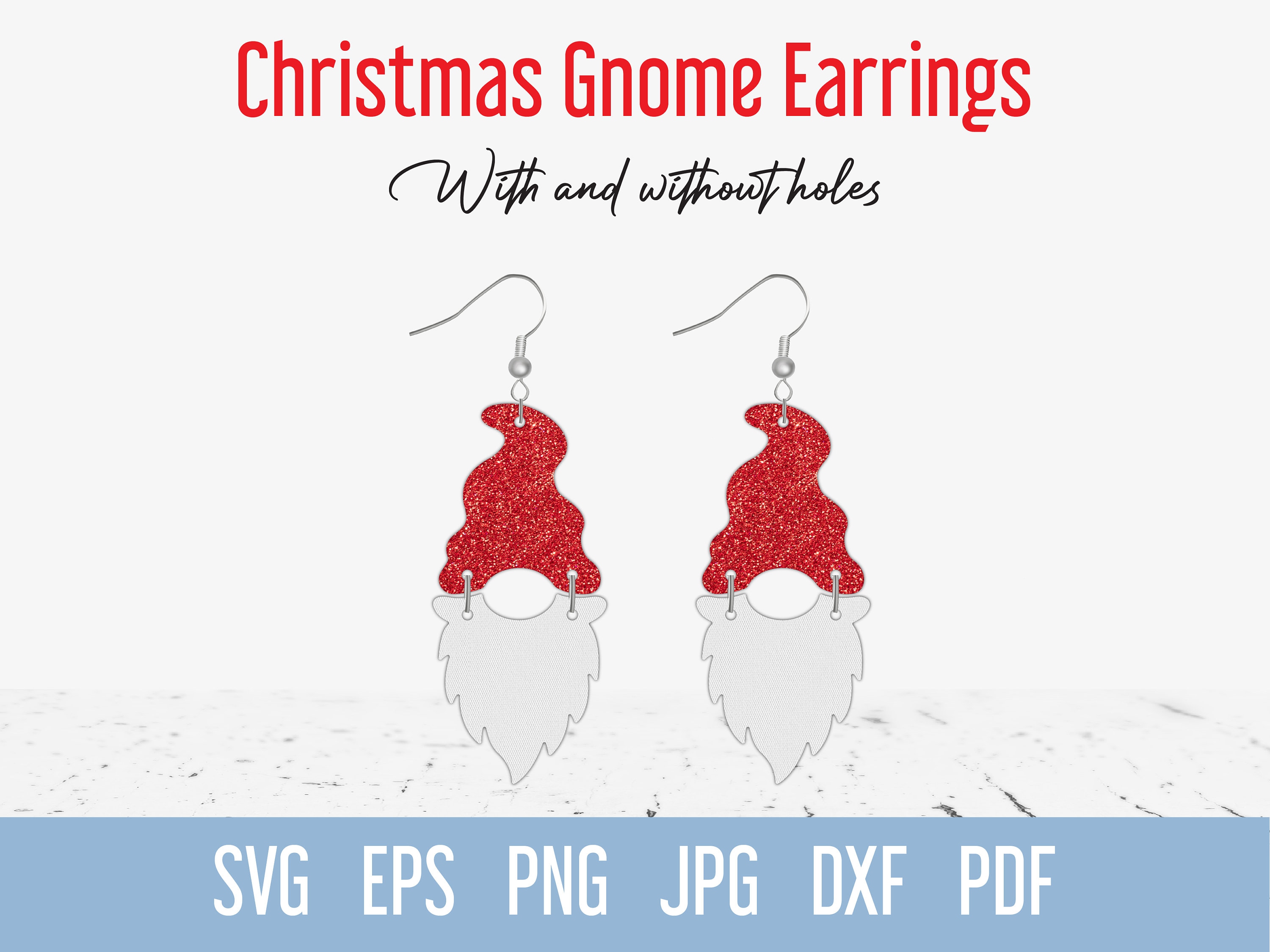 Christmas Gnome Earring SVG BUNDLE Santa Faux Leather - Etsy