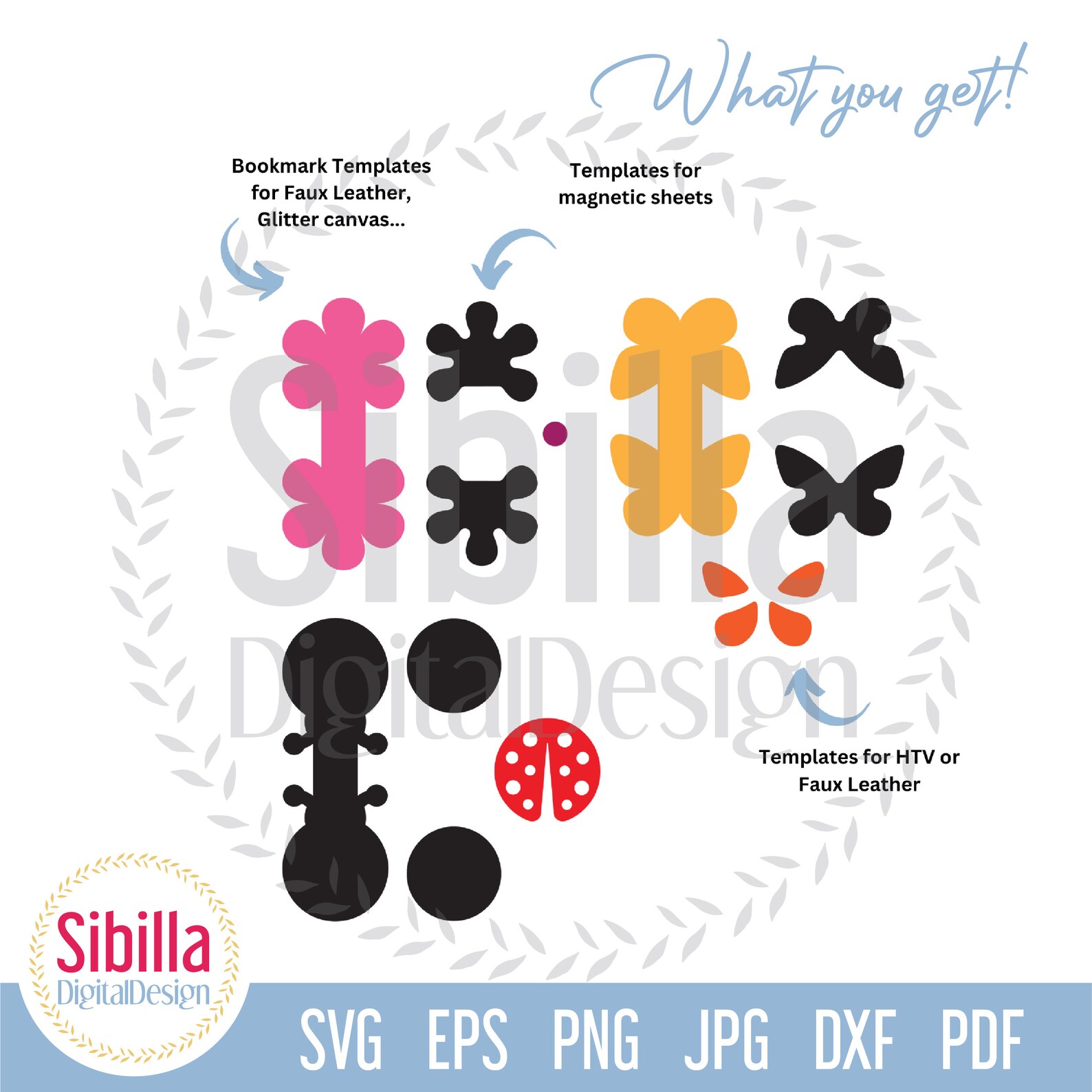 Spring Magnetic Bookmarks SVG Cut File, DIY Book Mark Faux Leather SVG ...