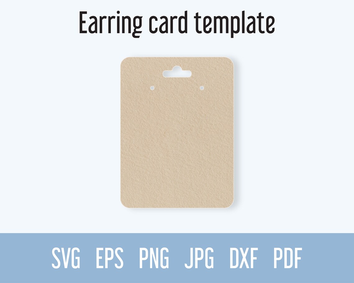 Earring Display Svg Earring Card Svg Earring Card Earring - Etsy