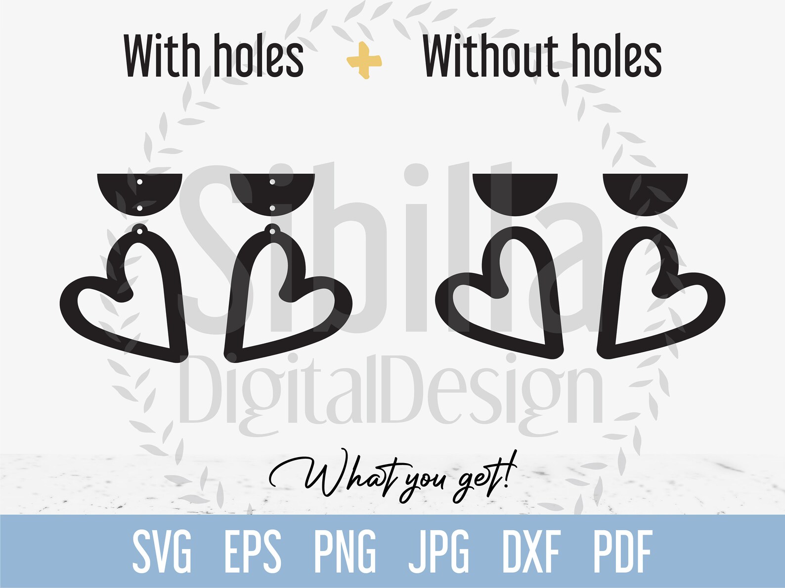 Heart Outline Earring SVG Cut File, Valentine's Day Faux Leather ...