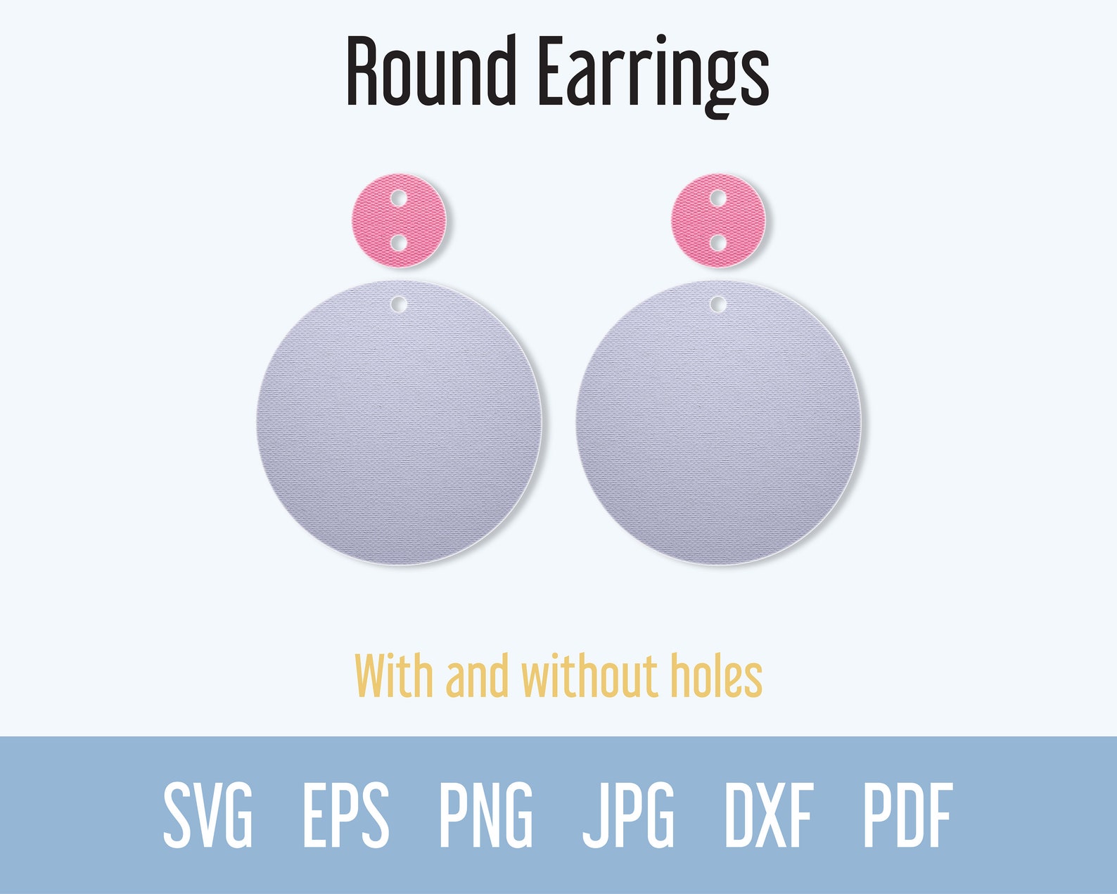 Circle Earring Svg Template, Dangle Round Faux Leather Earring Svg ...