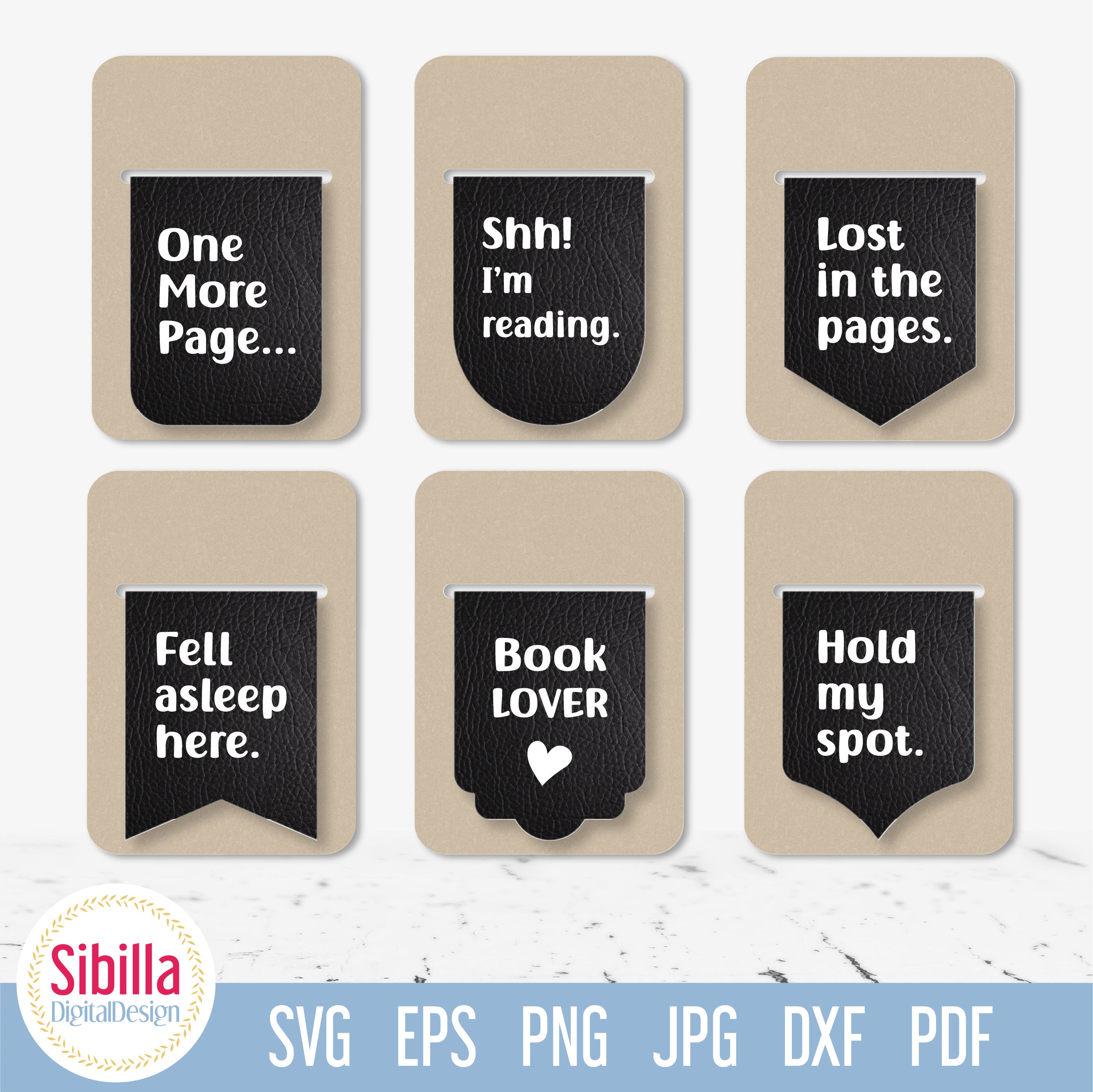 Magnetic Bookmark SVG Cut File, DIY Planner Book Mark Faux Leather SVG ...