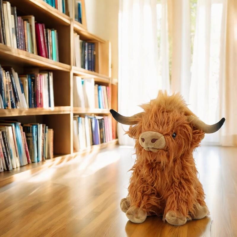 Highland Cow Plush Highland Cow Plushie Cow Pillow Cow Plush Brown Cow ...