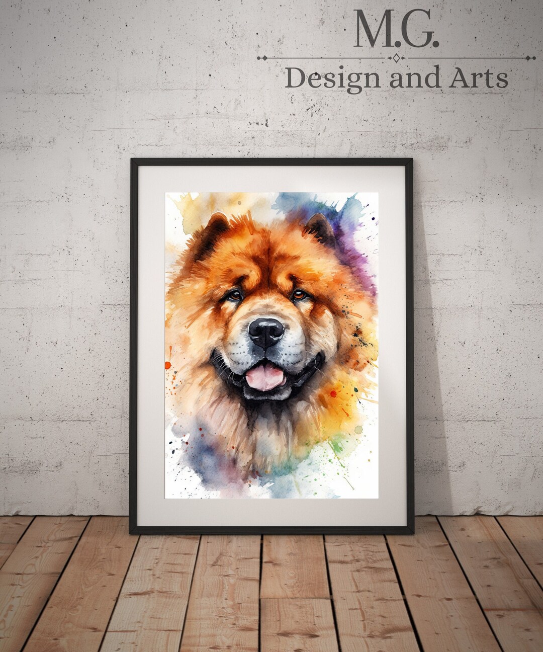 Chow Chow Portrait | Dog Painting | Dog Portrait Digital | Colorful ...
