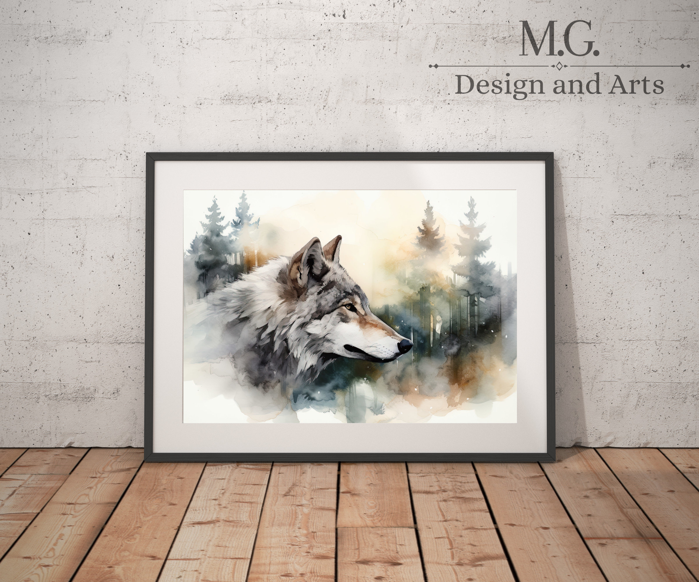 Set of Vintage Watercolor Art Collection of 7 Living Room Decor Antique ...