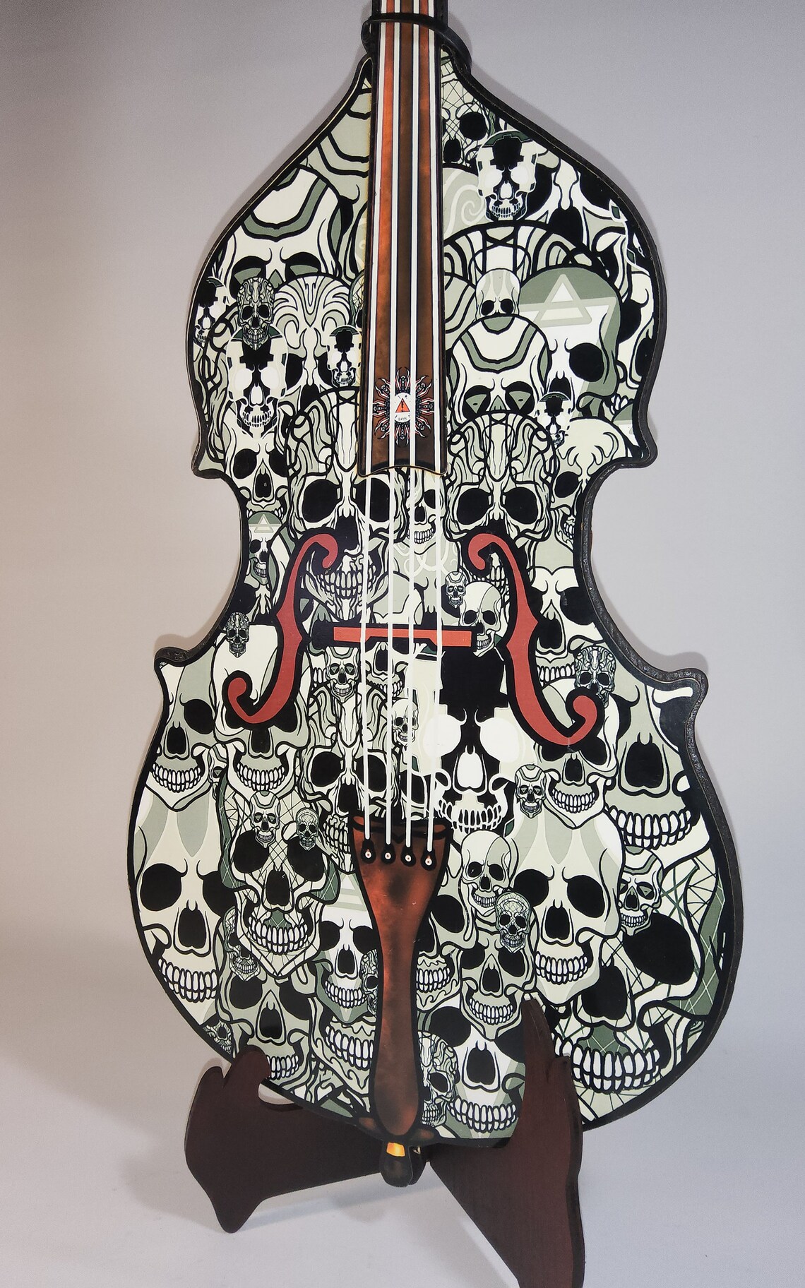 Mini Guitar Digital Art Laser Cut Cello Wall Skulls Decor Custom Gift ...