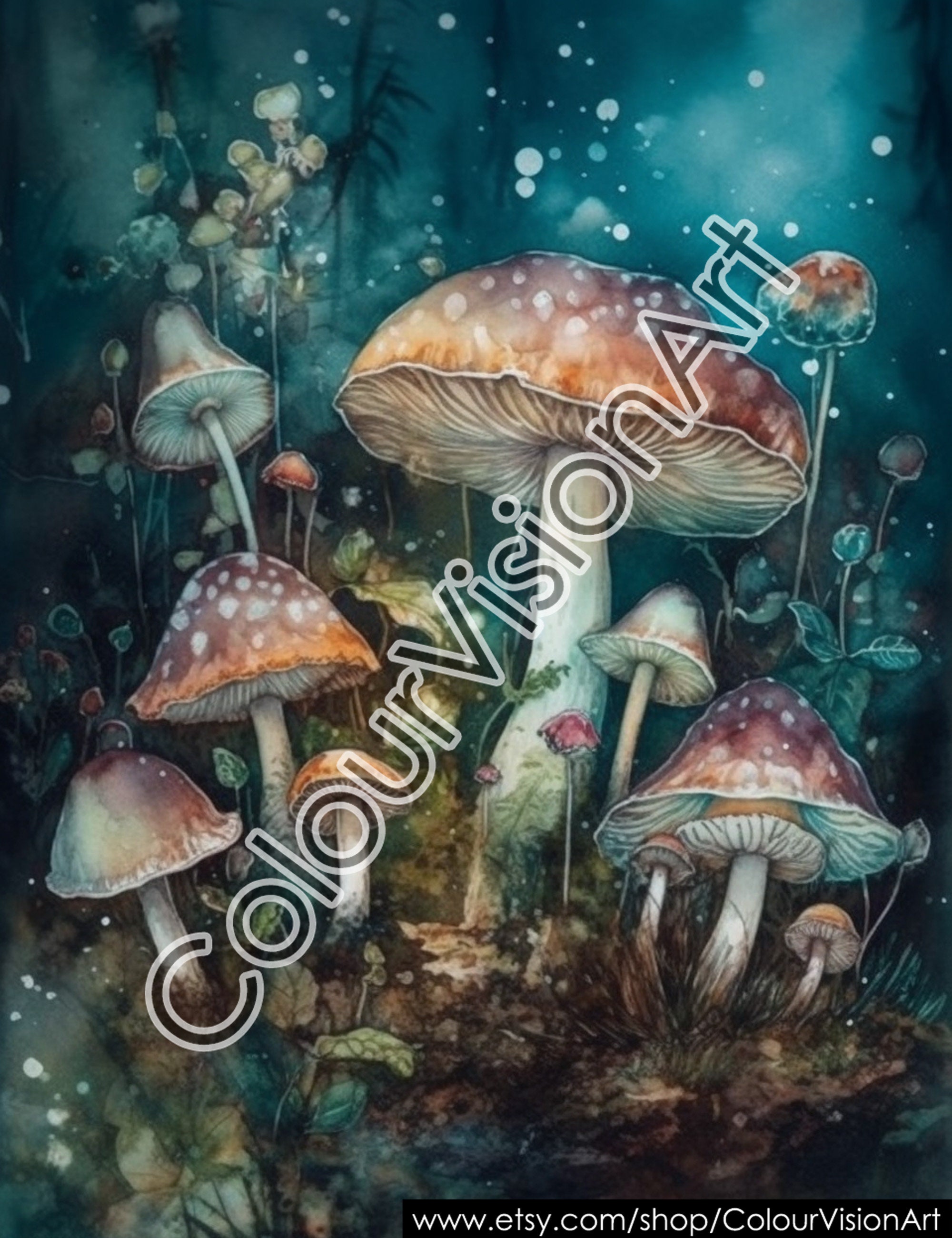 Fantasy, Magic, Mushrooms, Printable, Journaling, Commercial Use ...