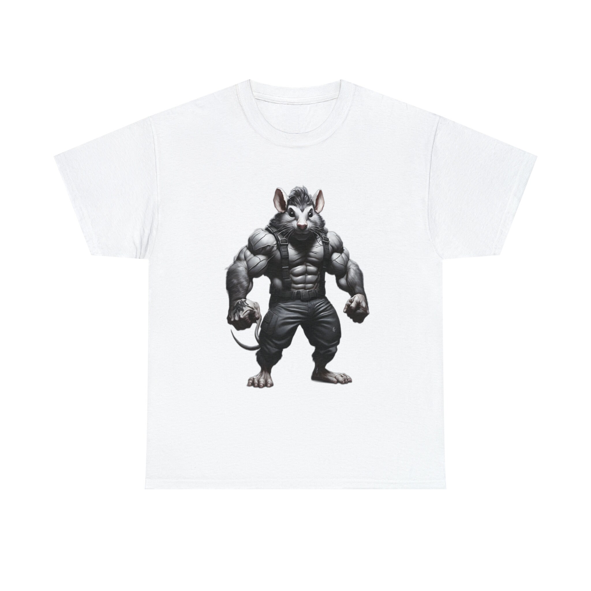 Ripped Rodent: the Mighty Muscular Rat Men's T-shirt - Etsy
