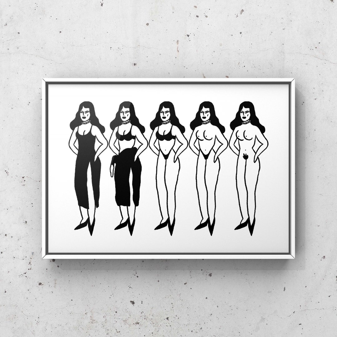 Shy Girl Art Print Etsy