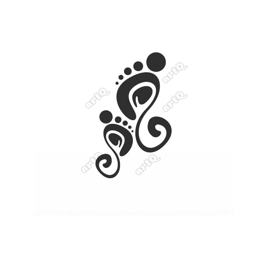 Abstract Footprint Digital Art Concept Coffee Clipart - Etsy