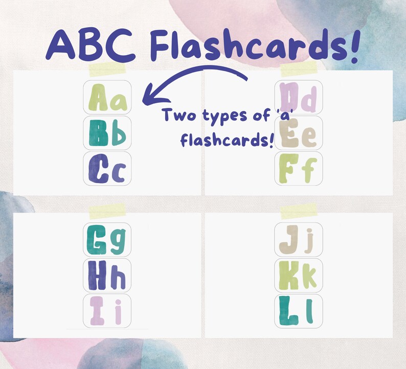 Printable Alphabet Flash Cards, ABC Learning, Homeschool Education ...