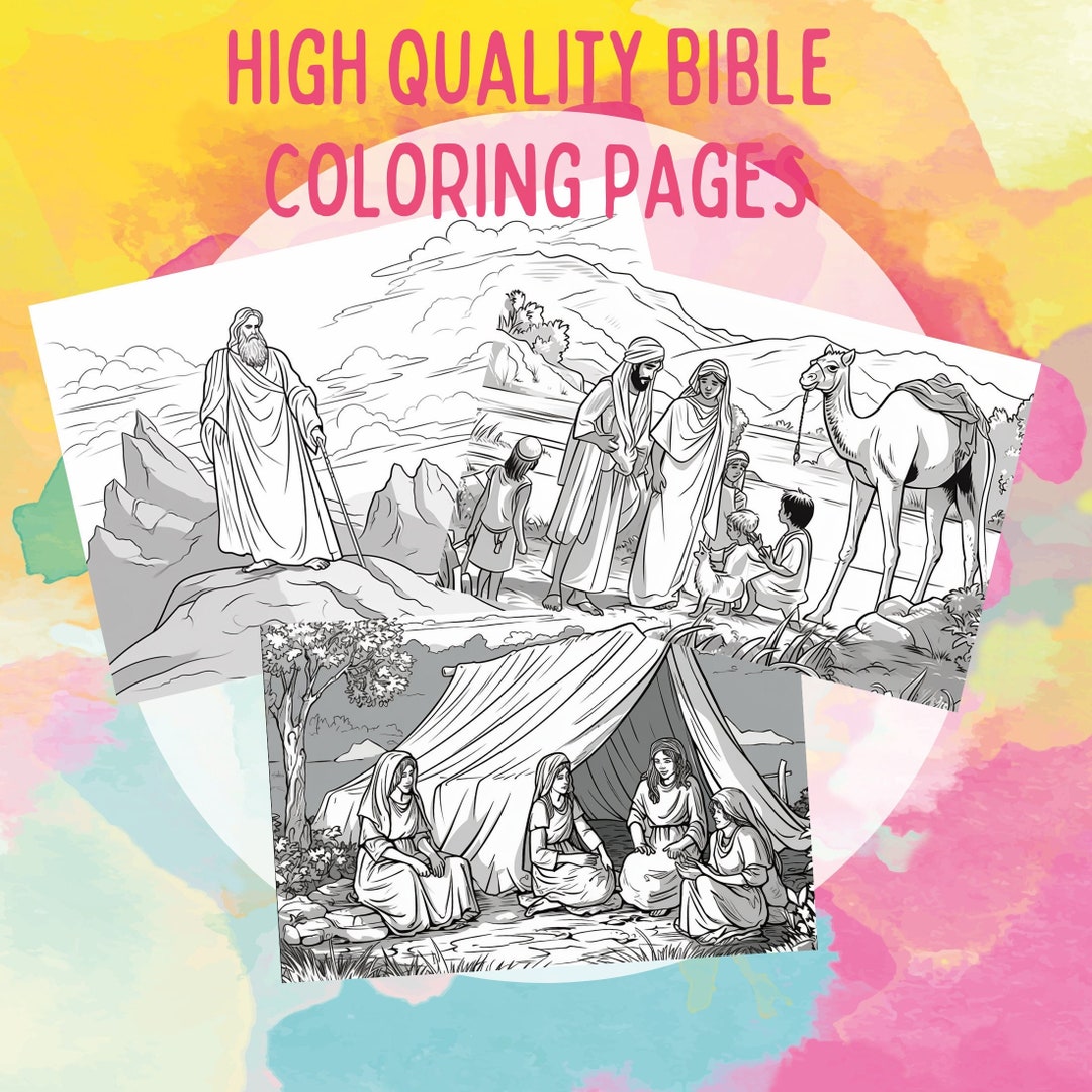 5+ Pages Bible Coloring Book Bundle, Educational, Downloadable ...