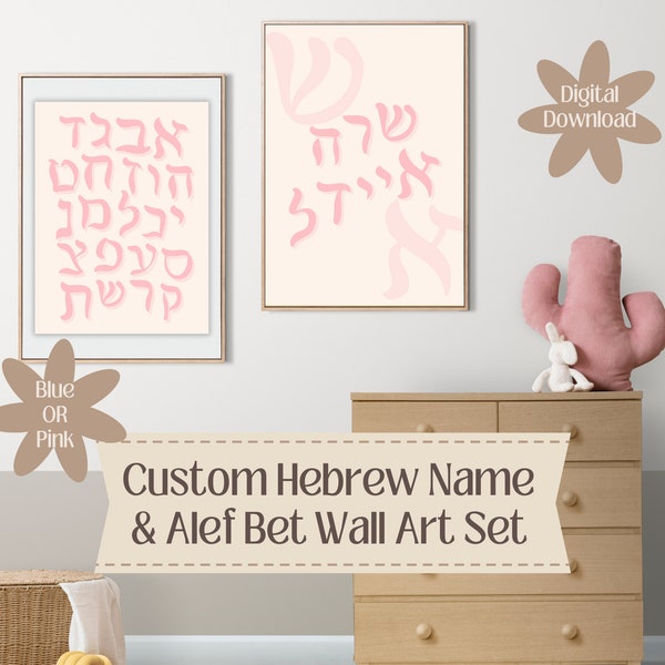Hebrew Alphabet Poster - Etsy