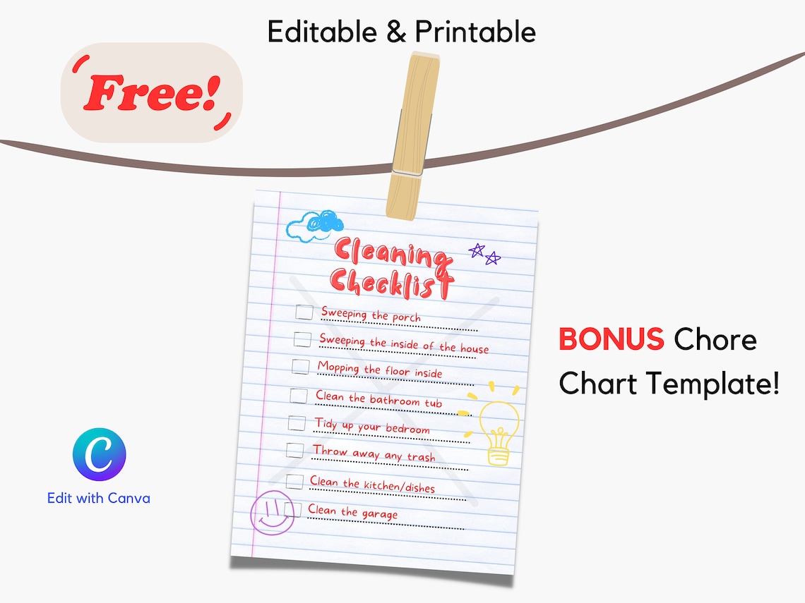 Morning and Night Routine Chart + FREE Chore Chart, Kids Routine Chart ...