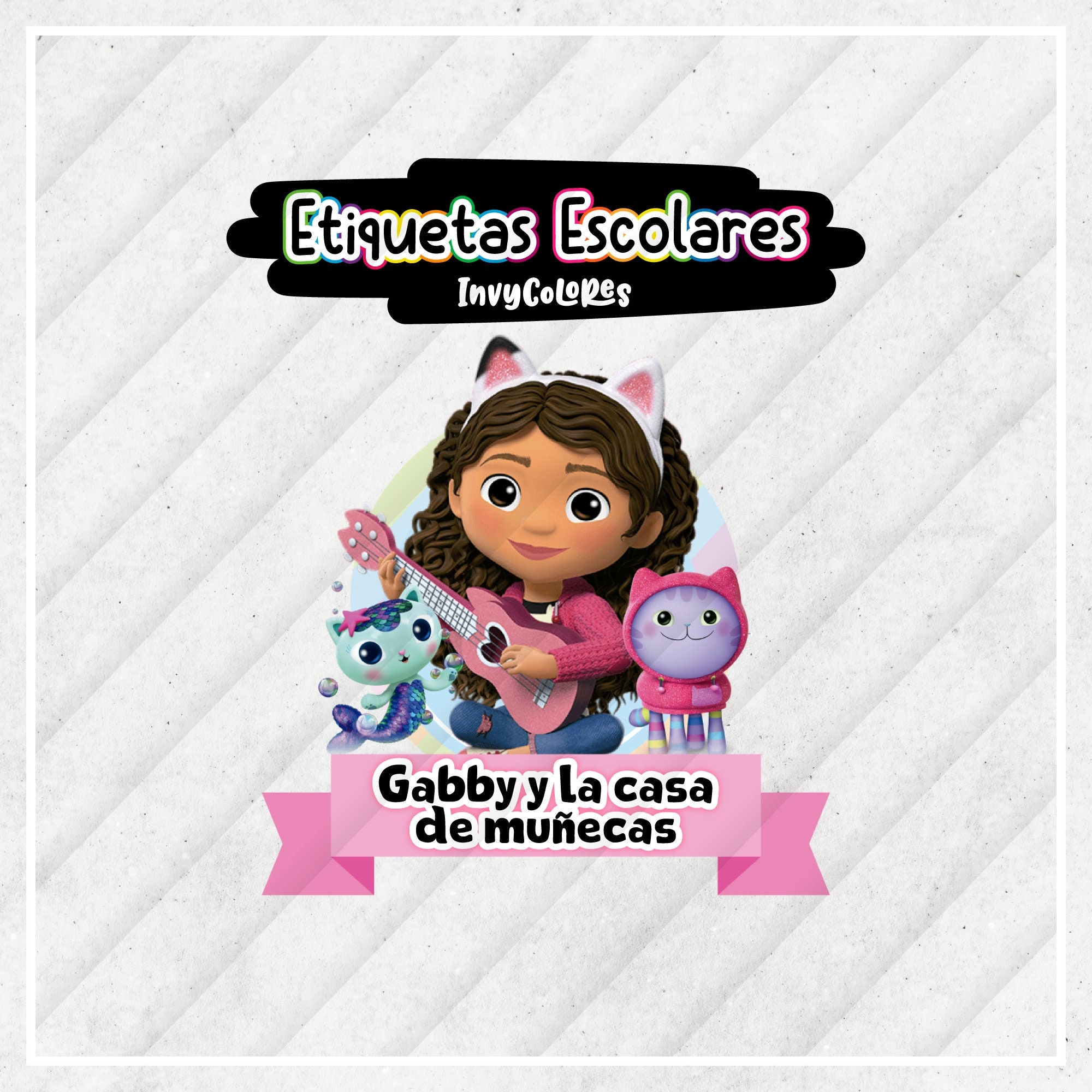 Gabby's Dollhouse School Labels - Etsy