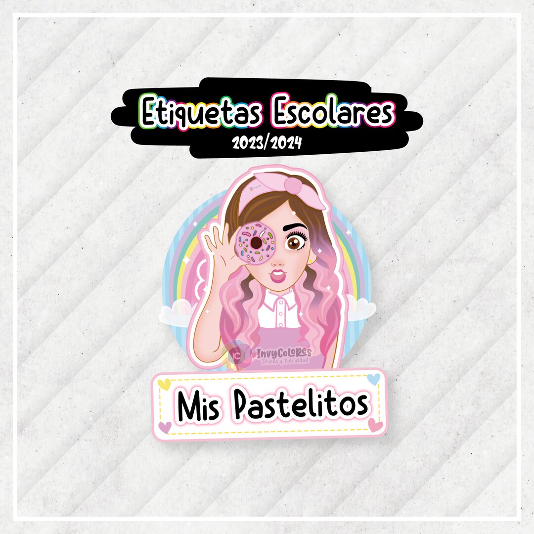 Etiquetas Escolares Mis Pastelitos - Etsy México