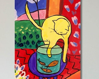 Henri Matisse 'cat With Red Fish' Poster - Etsy
