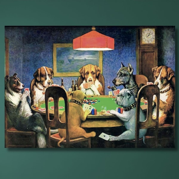 Dogs Playing Poker - Etsy