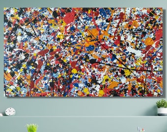 JACKSON POLLOCK XXL Extra Large Original Painting on Canvas Modern Wall ...