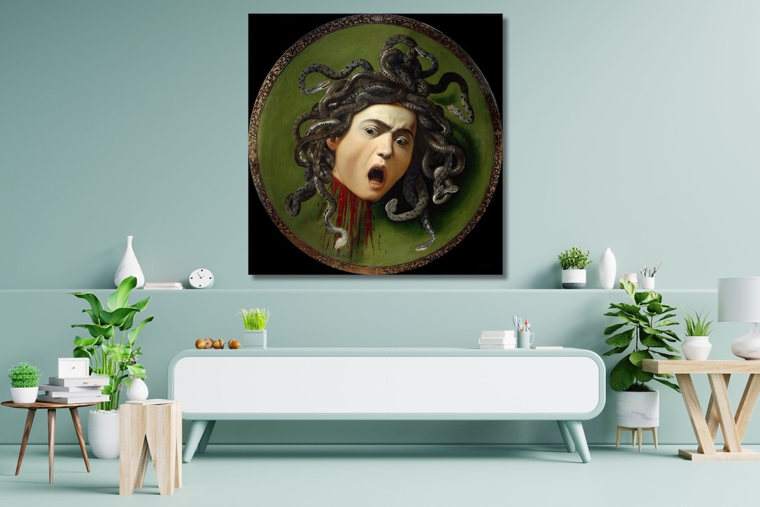 Caravaggio: Medusa Gorgon Canvas Painting, Artwork, Home Wall Decor ...