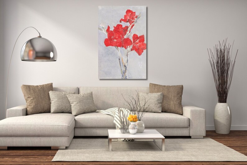 Piet Mondrian: Red Gladiolus (1906) Canvas Wall Art Print, Modern Art ...